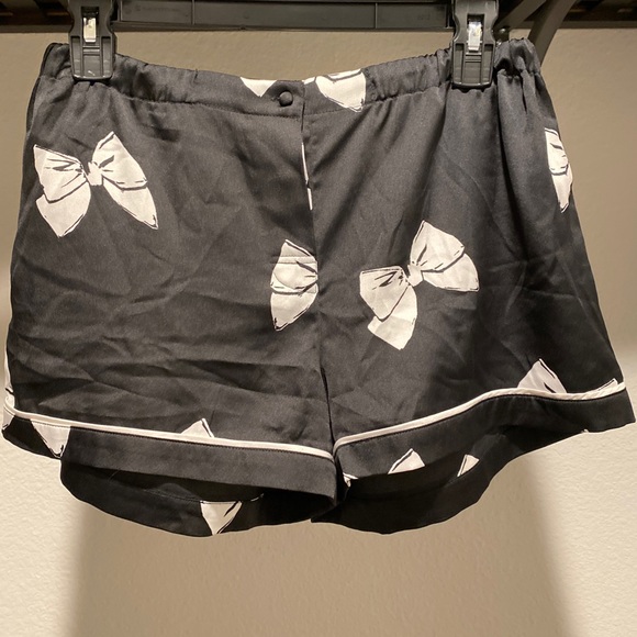 kate spade | Intimates & Sleepwear | Kate Spade Bow Pajama Shorts Black ...